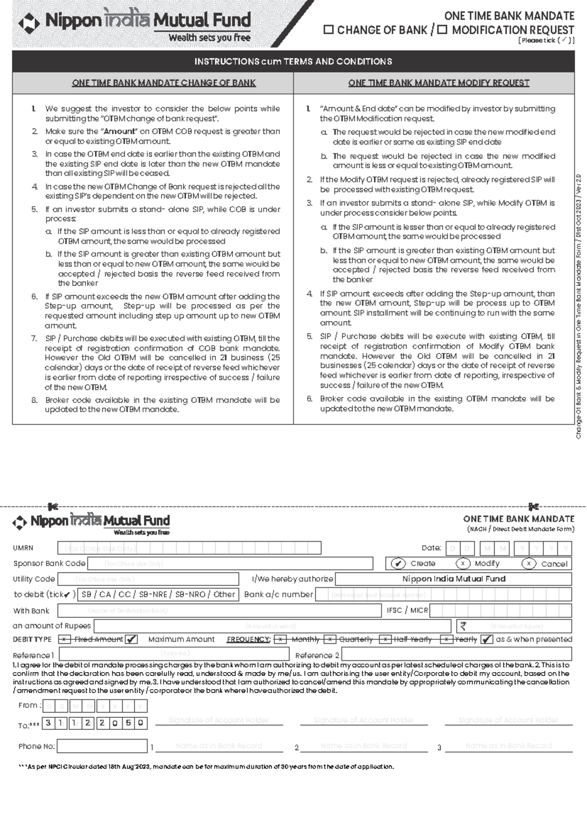 Pdf&rendition=1 - ONE TIME BANK MANDATE CHANGE OF BANK / MODIFICATION ...