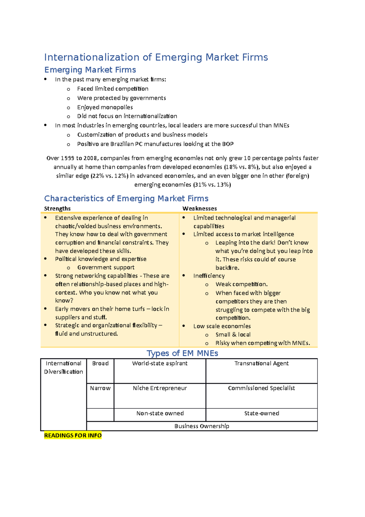 9. Internationalization of Emerging Market Firms - Internationalization ...