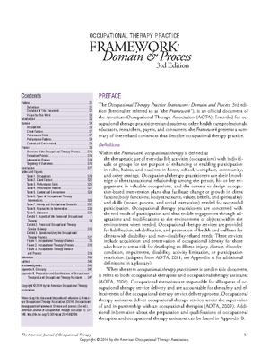 Coast Goals - Helpful tips for first year OT - 142 Chapter 15 Client ...