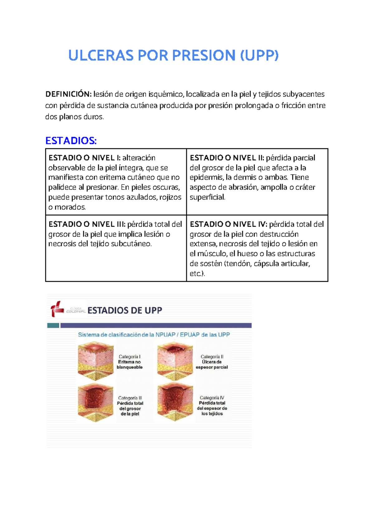 Upp y mecanica corporal-3 - ULCERAS POR PRESION (UPP) DEFINICIÓN ...