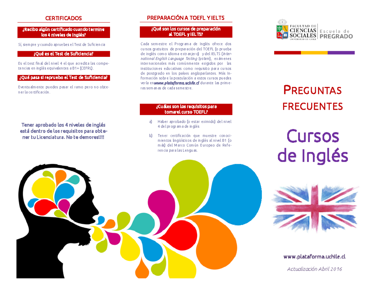 Triptico Ingles FAQs - Tríptico - plataforma.uchile Actualización Abril ...