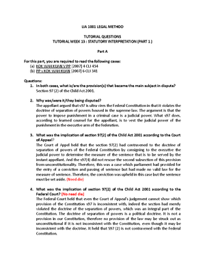 Tutorial 2 Sources for legal research (Updated 2021) - LEGAL METHOD (LIA 1001) TUTORIAL 2 ...
