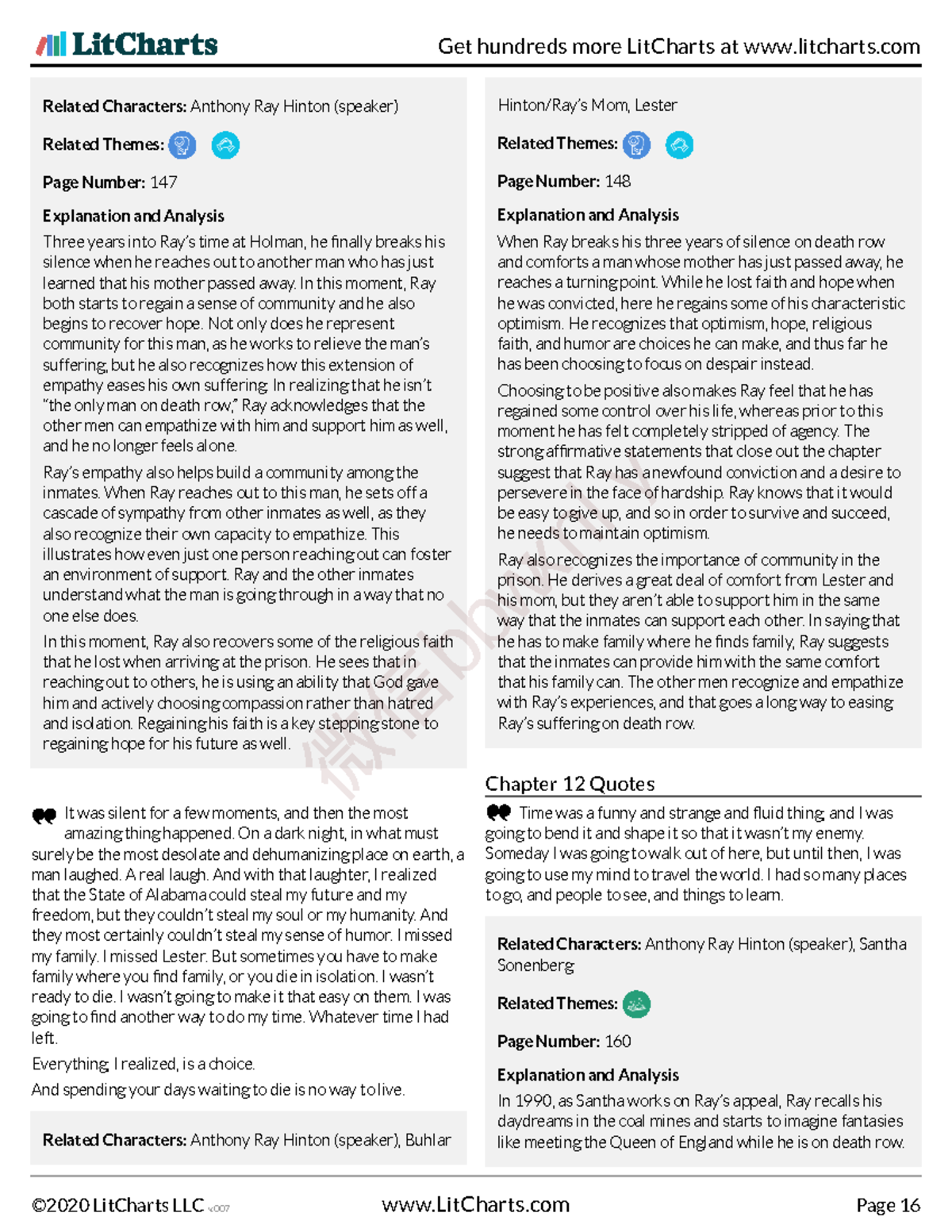 The-Sun-Does-Shine-Lit Chart 16 - Related Characters: Anthony Ray ...