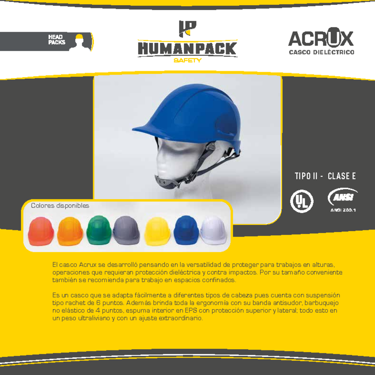 Doc.7.9. ficha tecnica casco acrux tipo 2 certificado cormancol - El casco Acrux se desarrolló ...