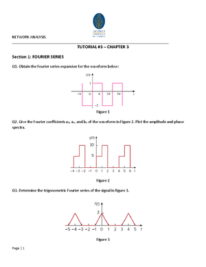 Tutorial 2 - Chapter 2 - TUTORIAL # 2 – CHAPTER 2 Section 1: FREQUENCY RESPONSE (BODE PLOTS) Q1 ...