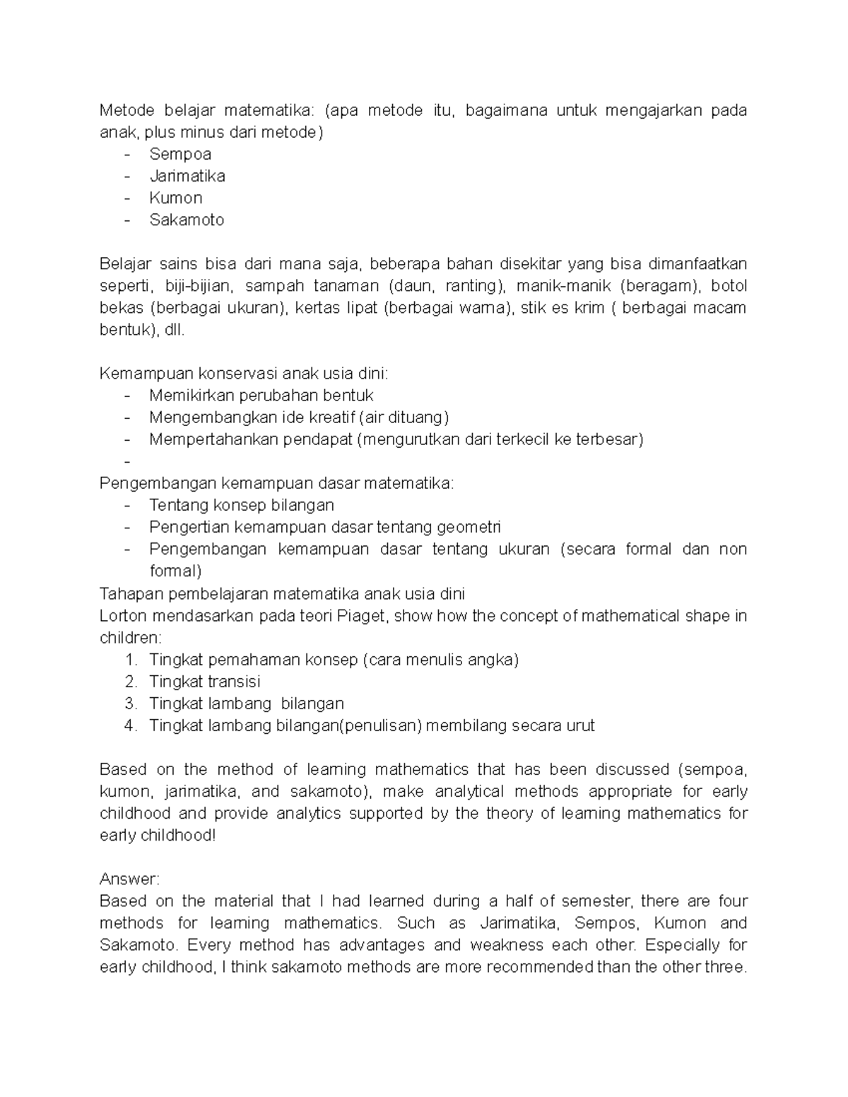 Math and science learning - Metode belajar matematika: (apa metode itu ...