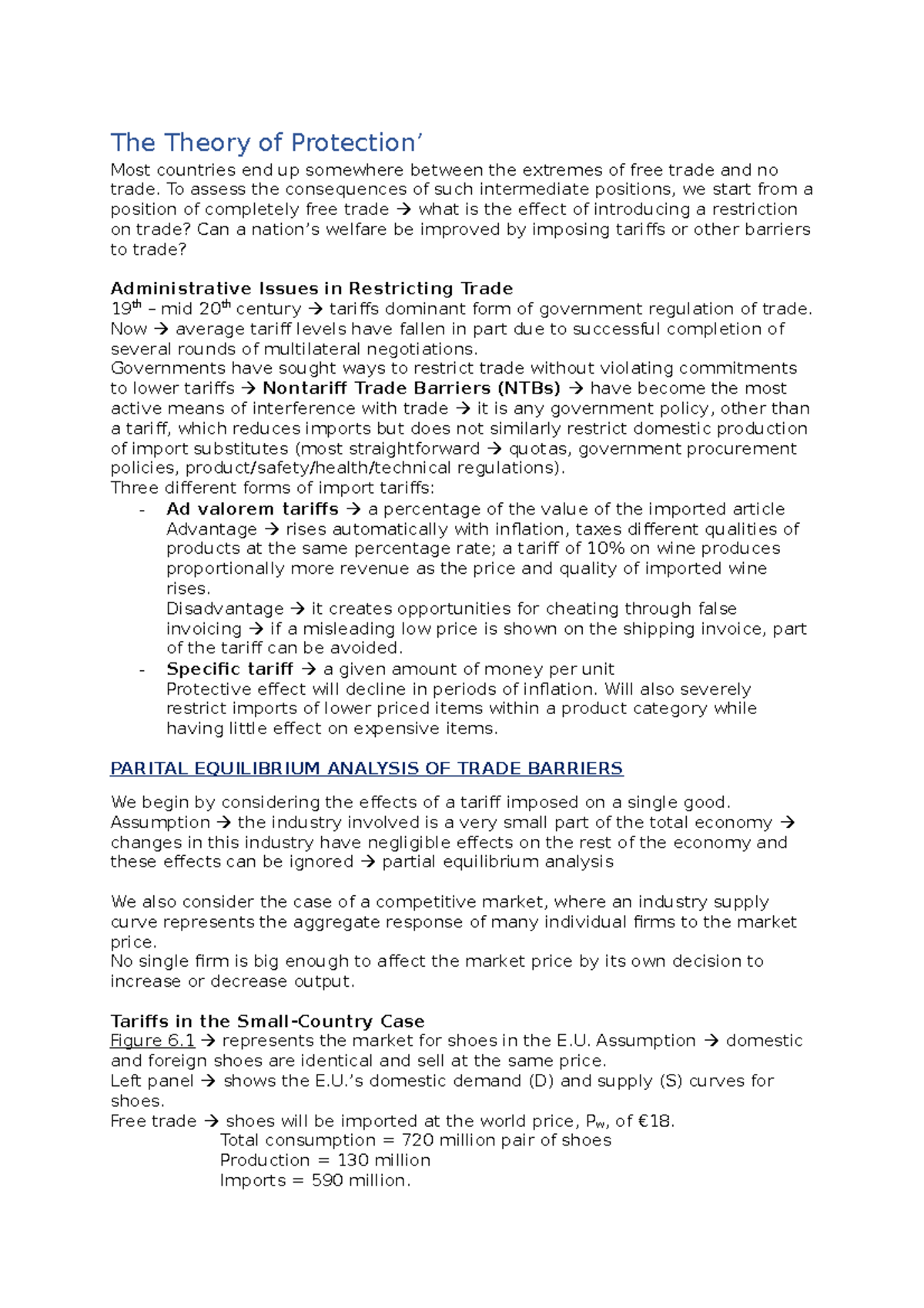 The Theory of Protection - The Theory of Protection’ Most countries end ...