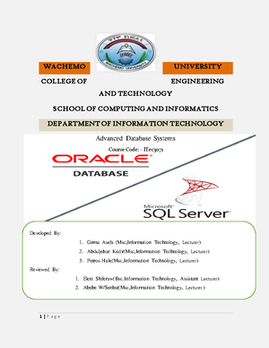 Chapter 1 Introduction to Emerging Technologies - WACHEMO UNIVERSITY ...