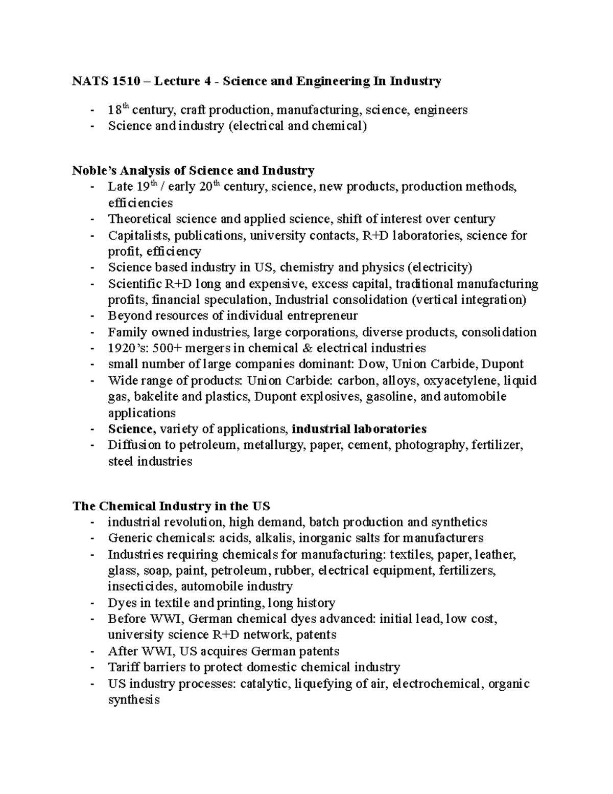 NATS 1510 - Lecture 4 - summary - NATS 1510 – Lecture 4 - Science and ...