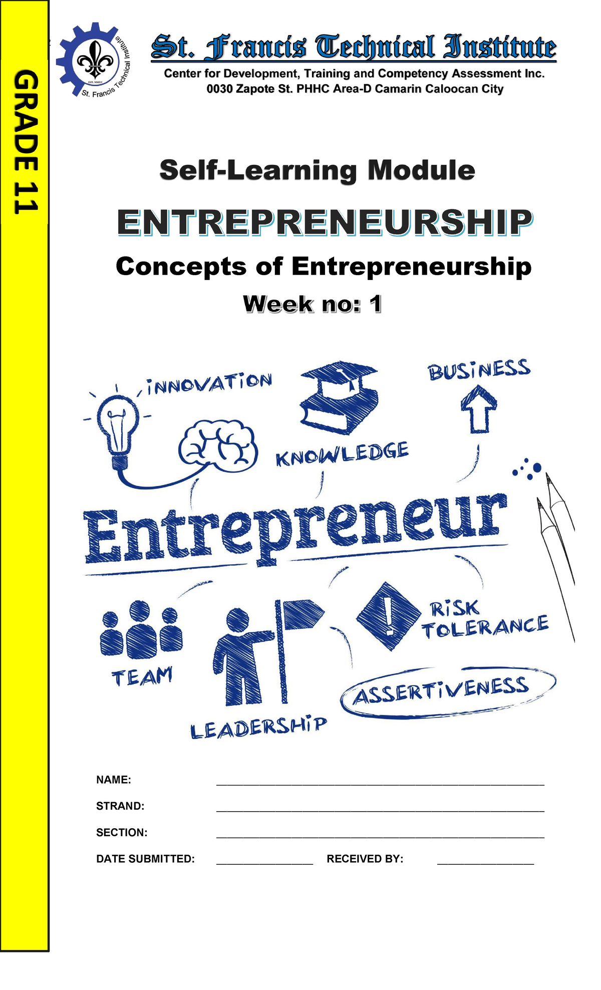 WEEK 1 - Entrepreneurship ( Academic Track) - ####### 22 ####### NAME ...