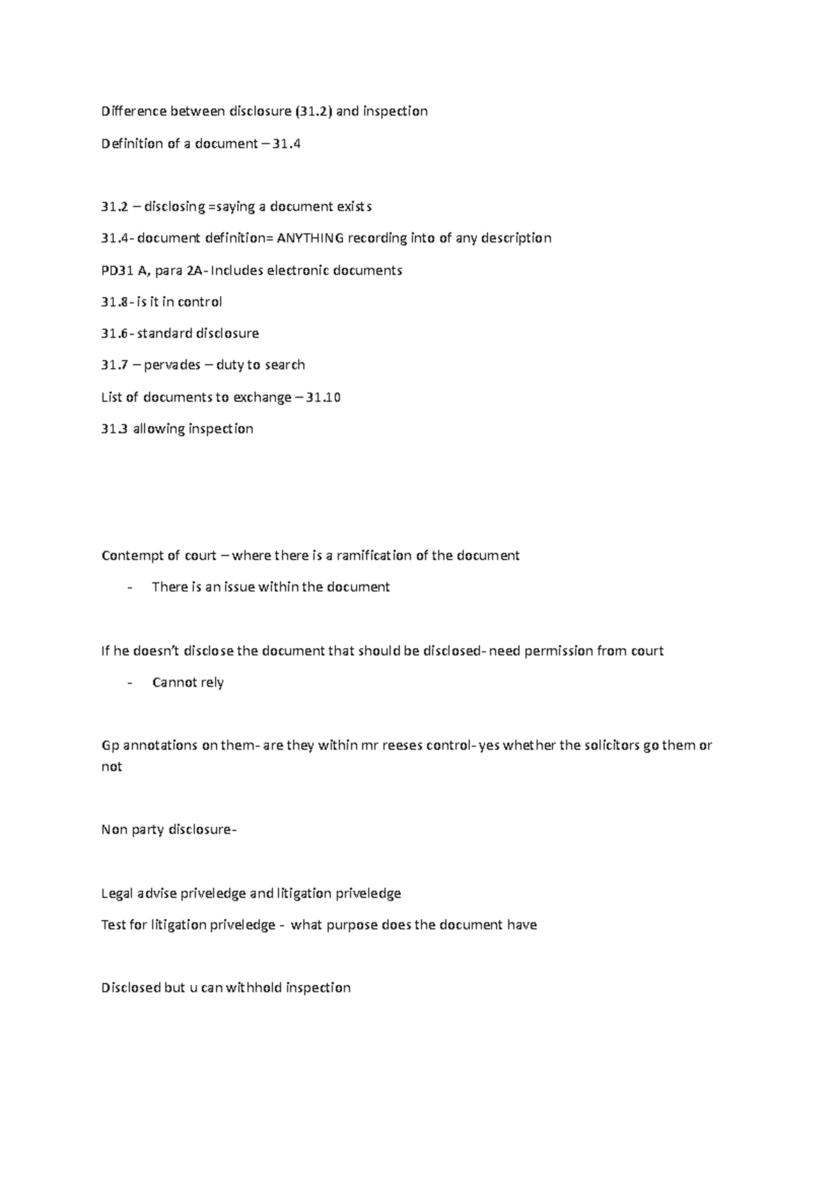Disclosure workshop 12 - Difference between disclosure (31) and ...