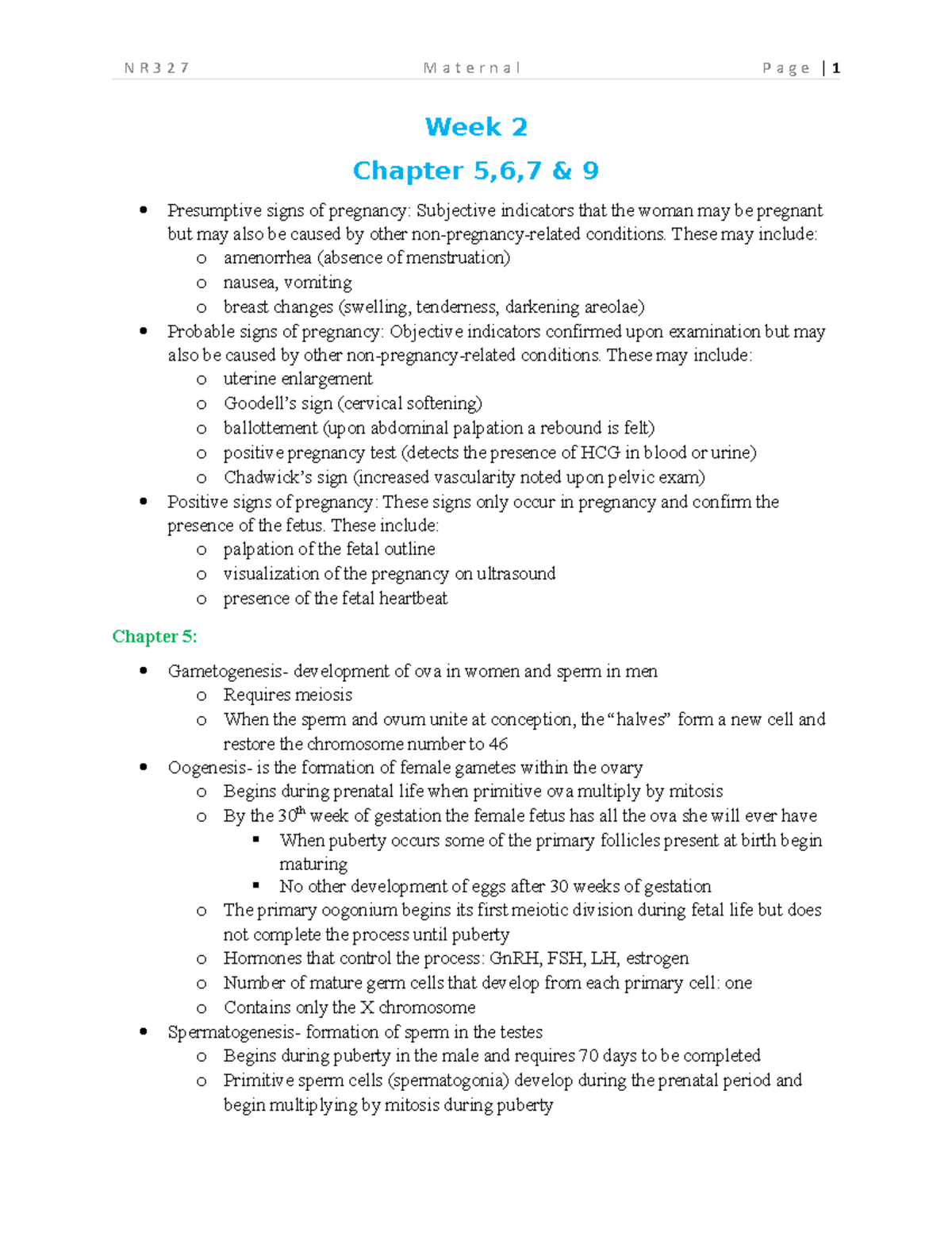 Week 21 - textbook notes from chapters 1-9 - Week 2 Chapter 5,6,7 & 9 ...