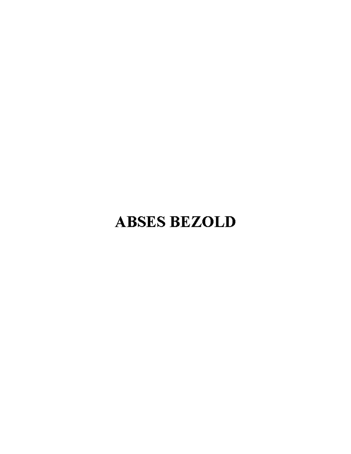 Abses Bezold - ABSES BEZOLD Pendahuluan Abses Bezold adalah abses leher ...