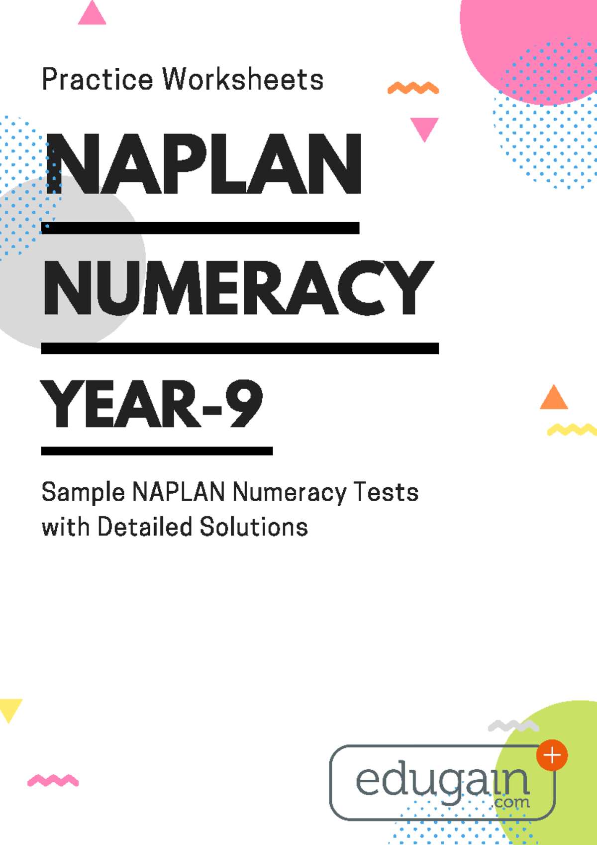 9 5 Naplan Questions - ada - Practice Worksheets NAPLAN NUMERACY Sample ...