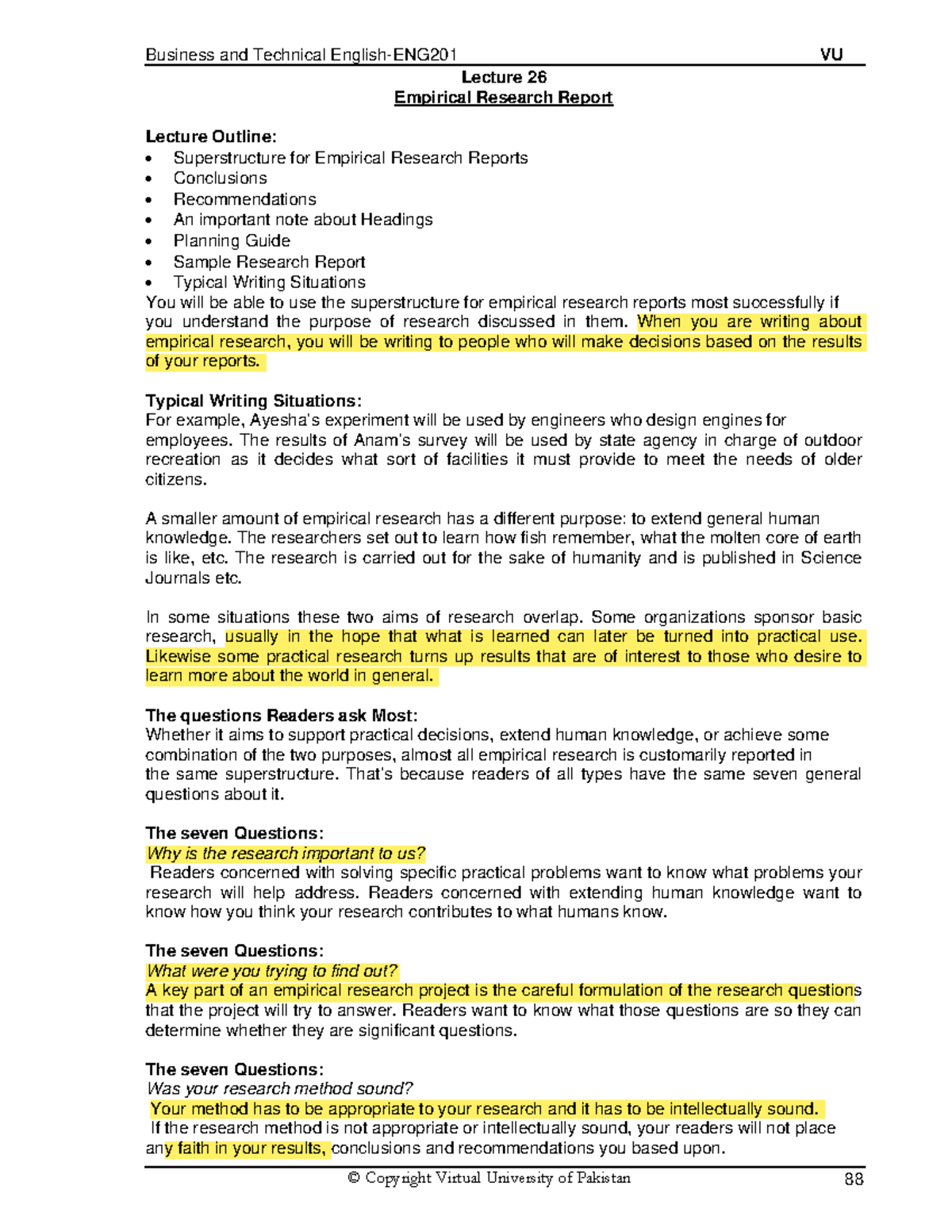 Lec 26 - This is a english lecture - Lecture 26 U Empirical Research ...