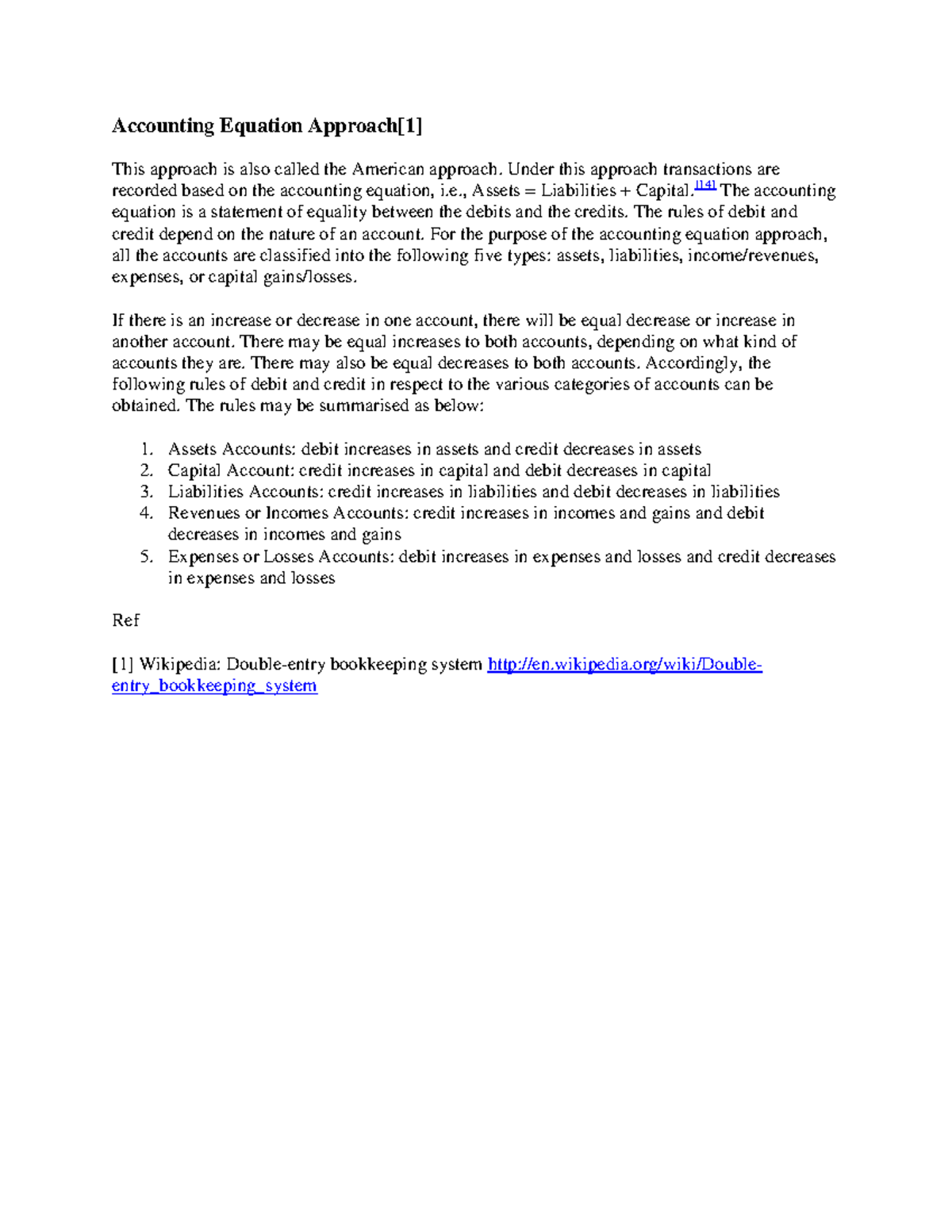 Rulesof Accounting - Jjajfjhhhj - Accounting Equation Approach[1] This ...