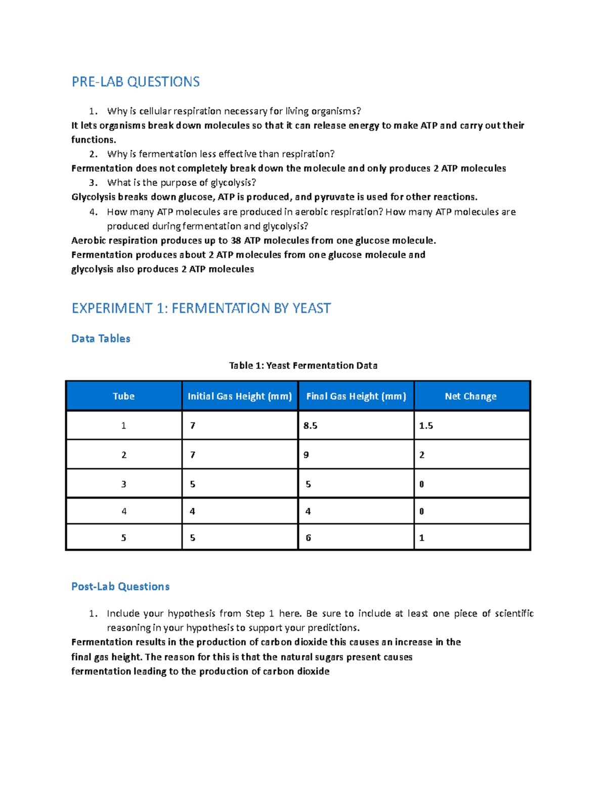 Davis Lab 9Answers - LAB 9 - PRE-LAB QUESTIONS 1. Why is cellular ...