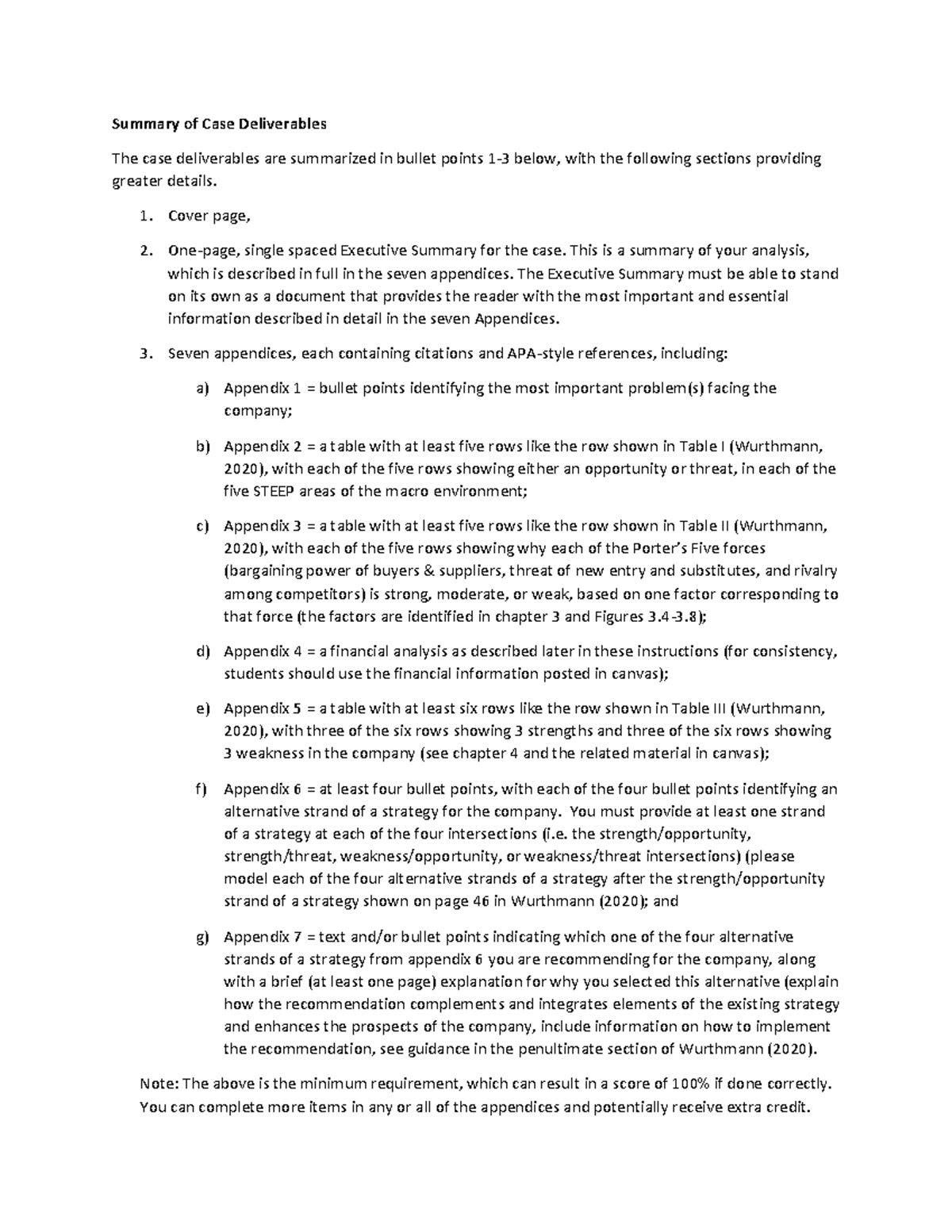 Macys Case Instructions - Online - Summary of Case Deliverables The ...