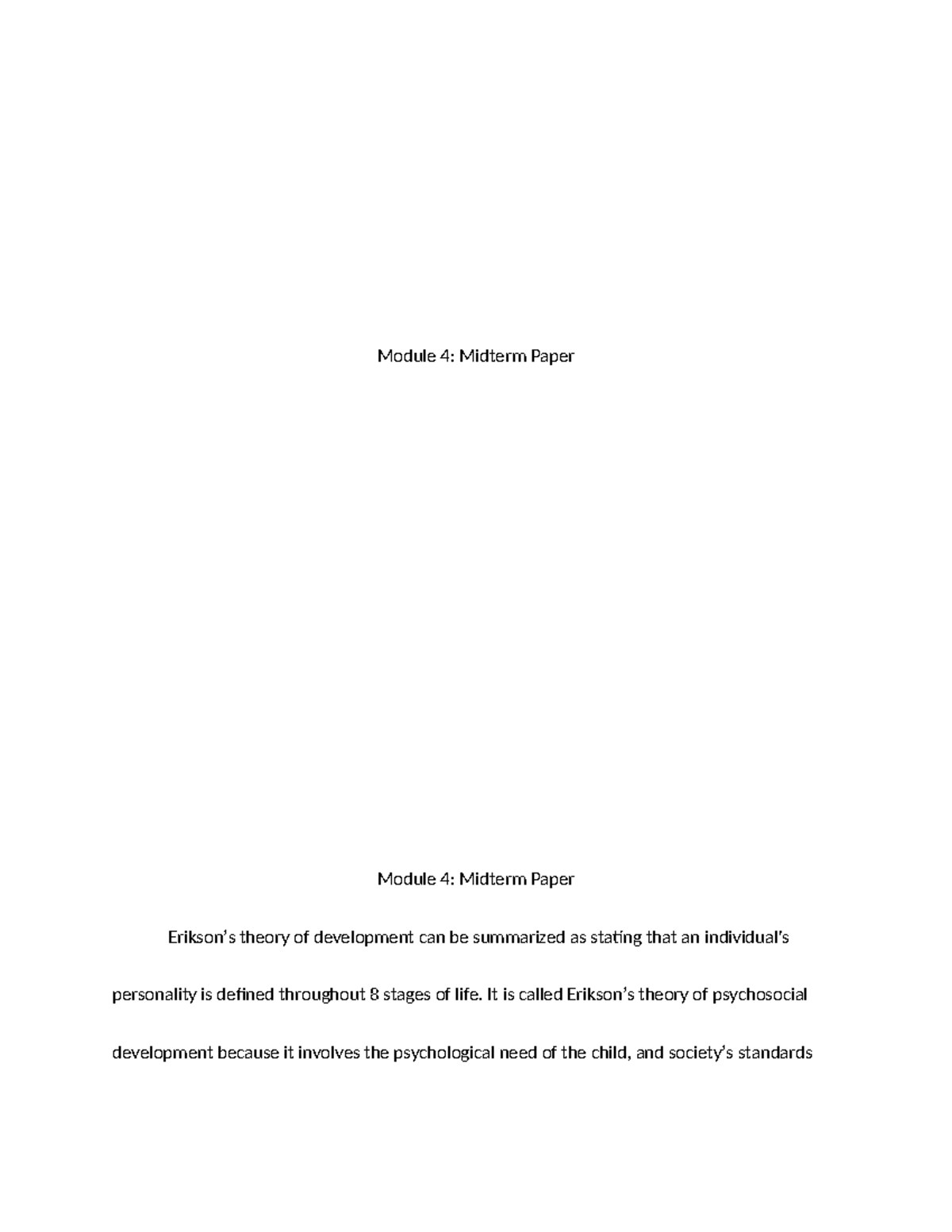 PSY240 Midterm Paper - Module 4: Midterm Paper Module 4: Midterm Paper ...