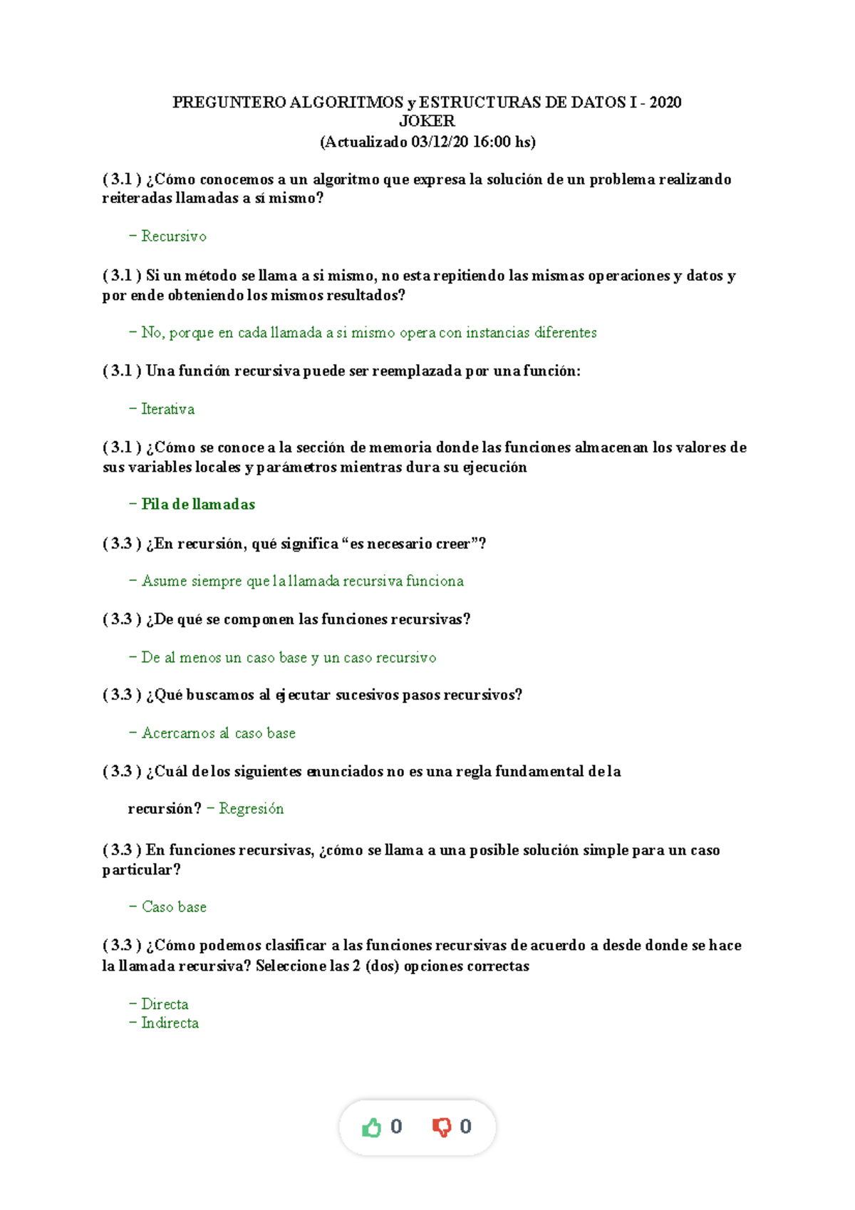 1 Parcial Algoritmos Y Estructura De Datos Preguntero Algoritmos Y Estructuras De Datos