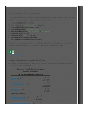 ACC 201 Project Summary Report Template - Summary Report: Financial ...