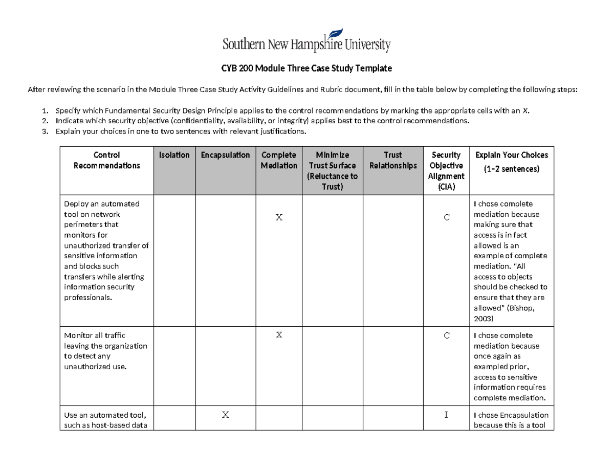 CYB 200 3-3 Devorah Sanchez - CYB 200 Module Three Case Study Template ...