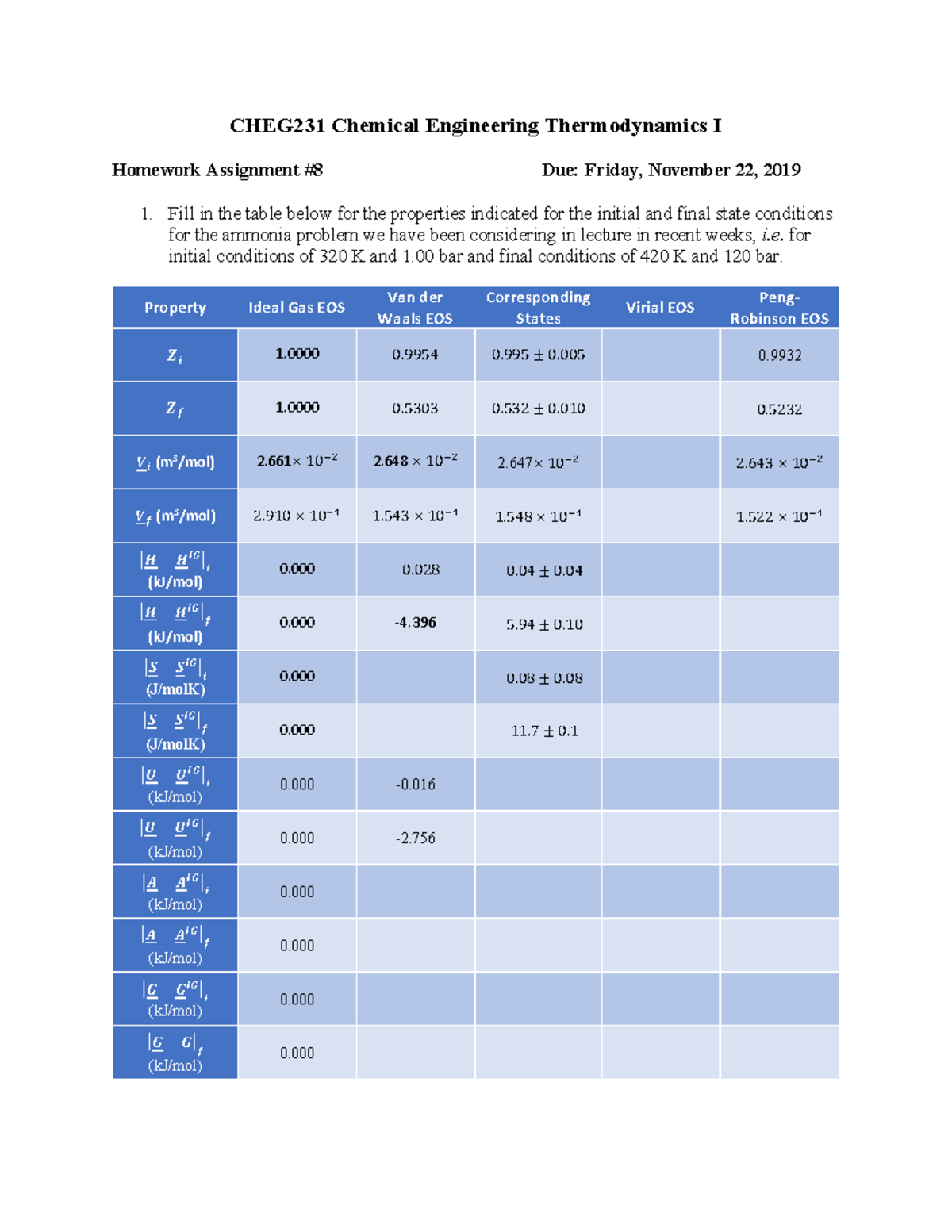CHEG231-F19 Chemical Engineering Thermodynamics Homework Set 8 - Warning: TT: undefined function ...