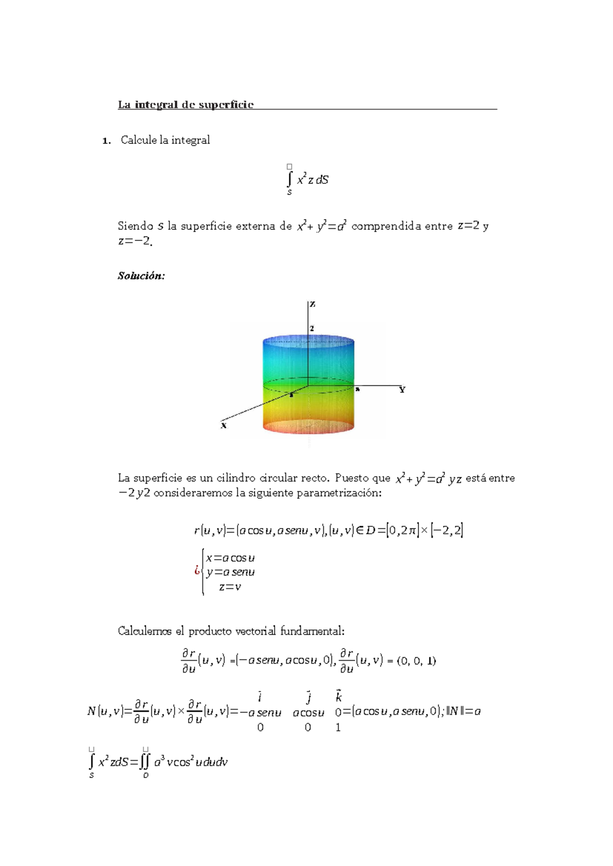 Ejercicios DE MATE 3 - informe sobre el tema de vector tangente y ...