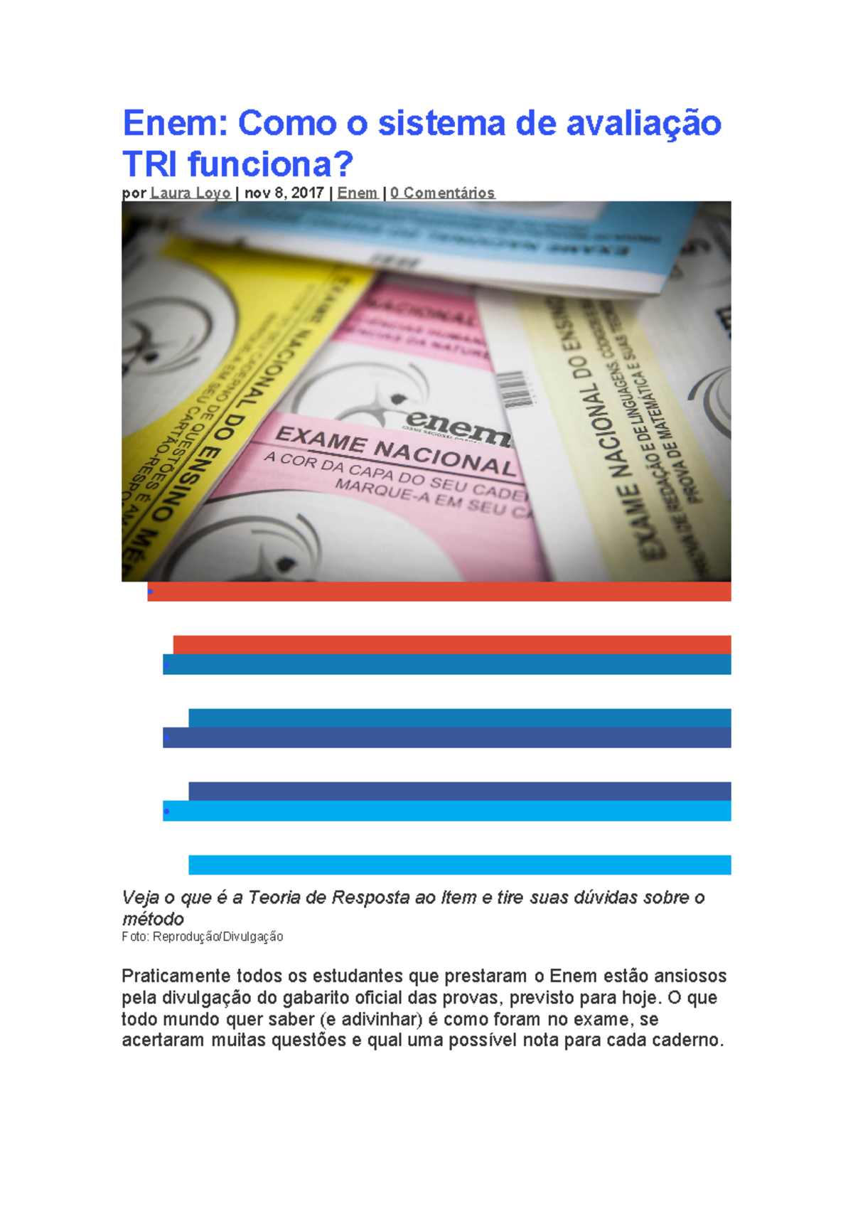 Enem Sistema TRI - Enem: Como o sistema de avaliação TRI funciona? por ...