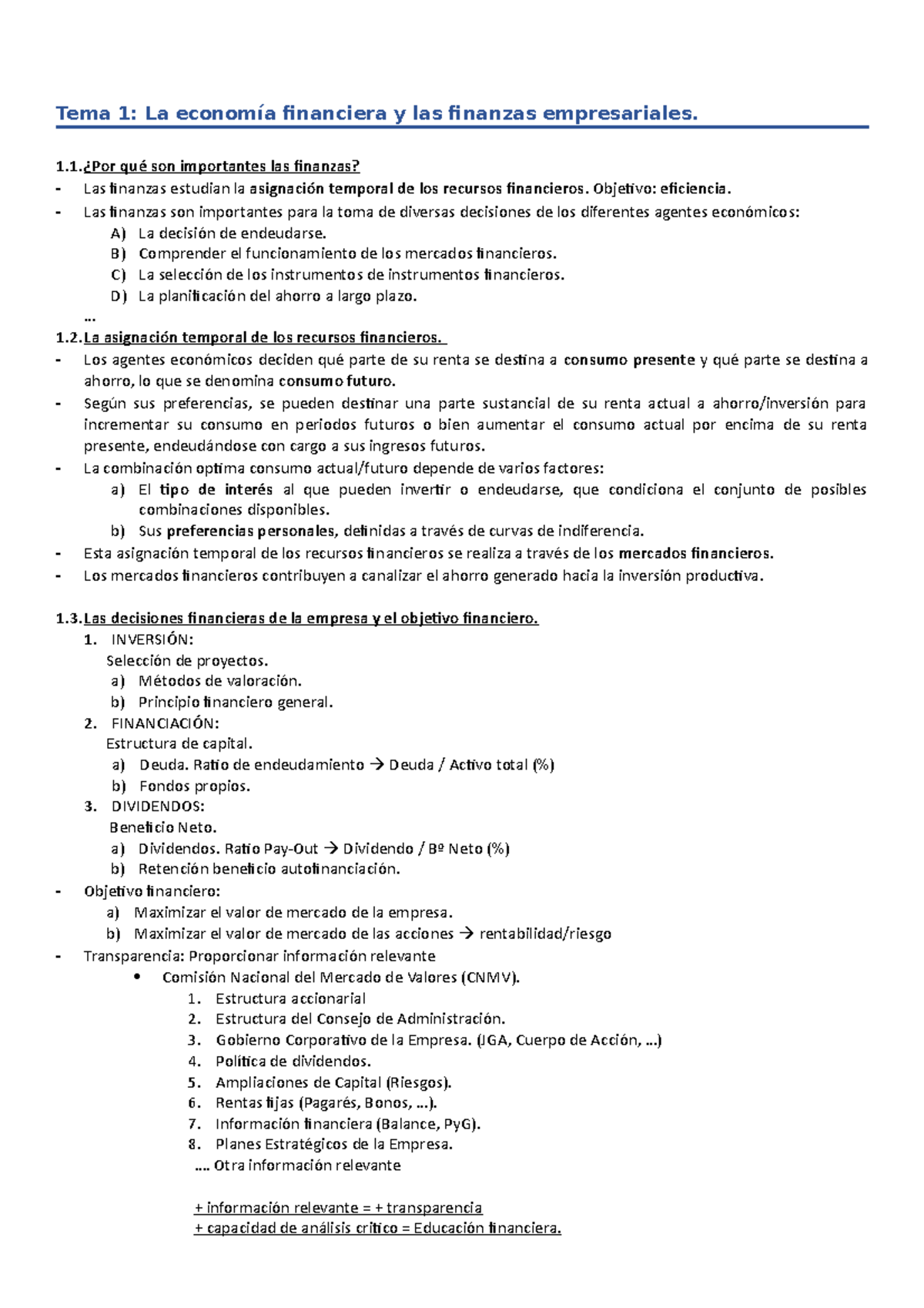 Tema 1 - Apuntes completos, del tema 1 al 6, de economia financiera ...