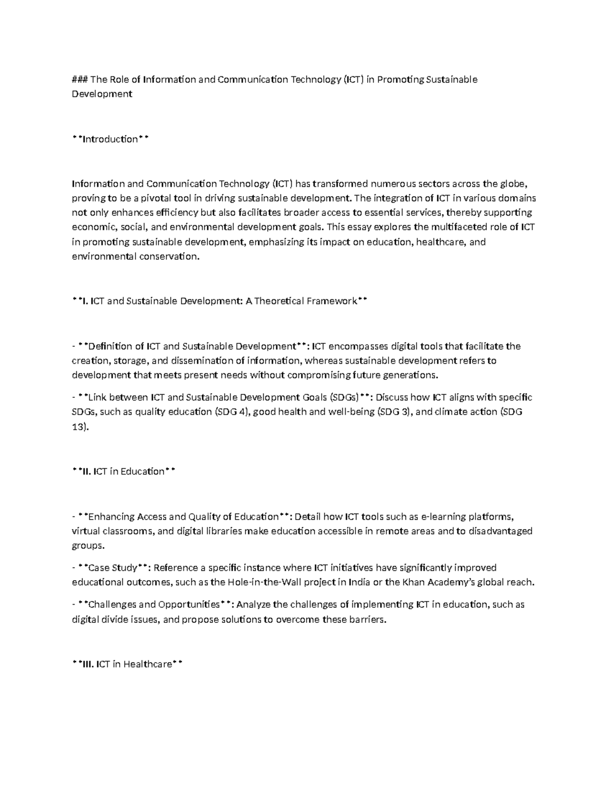 A6 - Essay Writing - The Role of Information and Communication ...