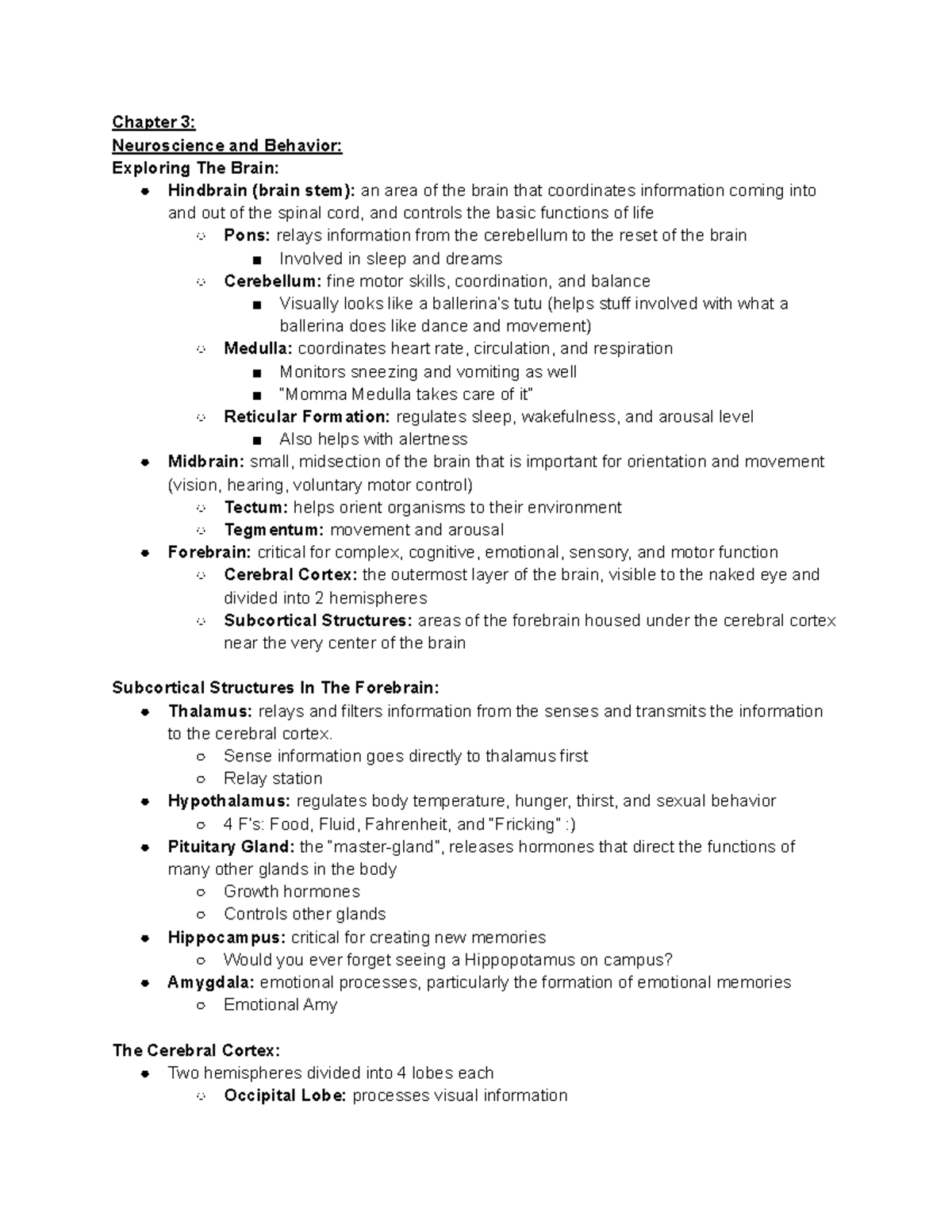 Introduction To Psychology: Chapter 3 Notes Part III - Chapter 3 ...