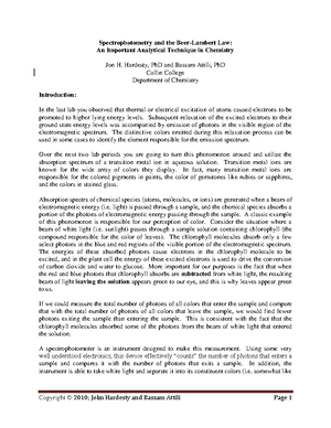 Lab Report-Identifying an Unknown Substance - Lab Report: Identifying ...