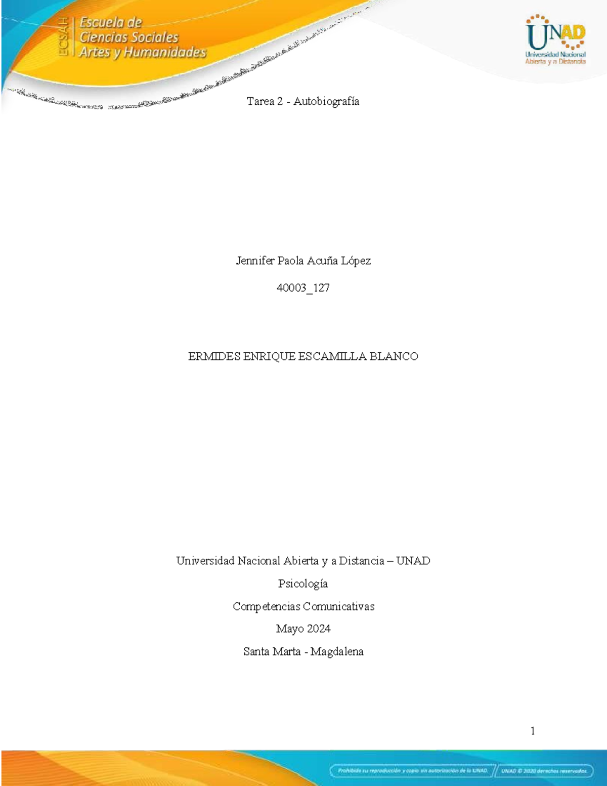 Autobiografía Jennifer Acuña 40003 127 - Tarea 2 - Autobiografía ...