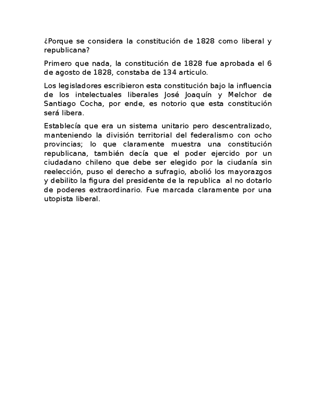 1828 - flkmscd - ¿Porque se considera la constitución de 1828 como ...