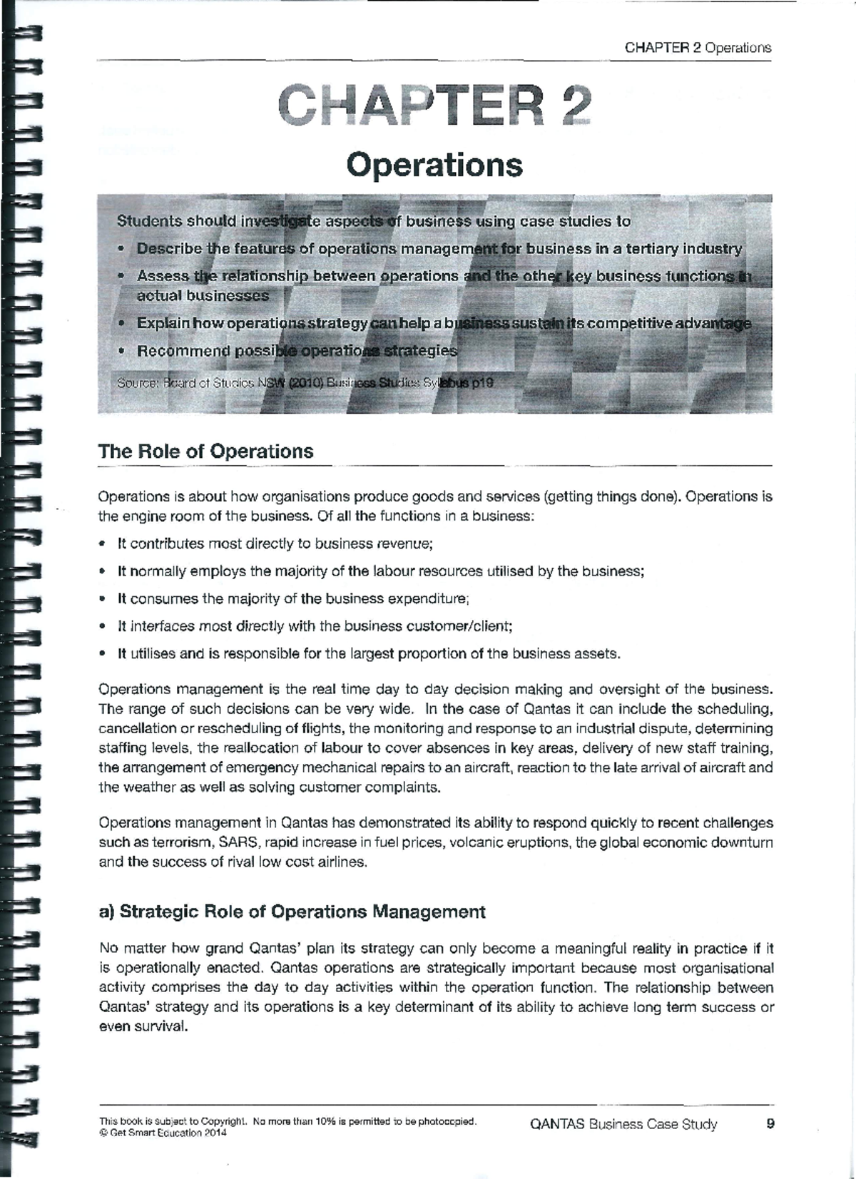 Operations qantas study notes for business studies - CHAPTER 2 ...
