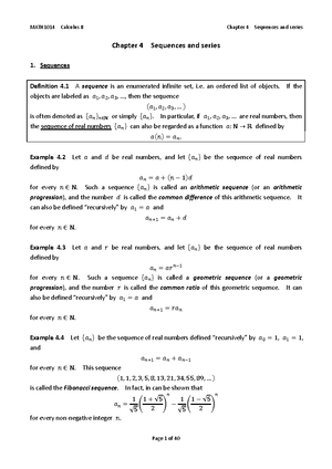 [Solved] show that for any real number x there exists a sequence rn - Calculus II (MATH 1014 ...