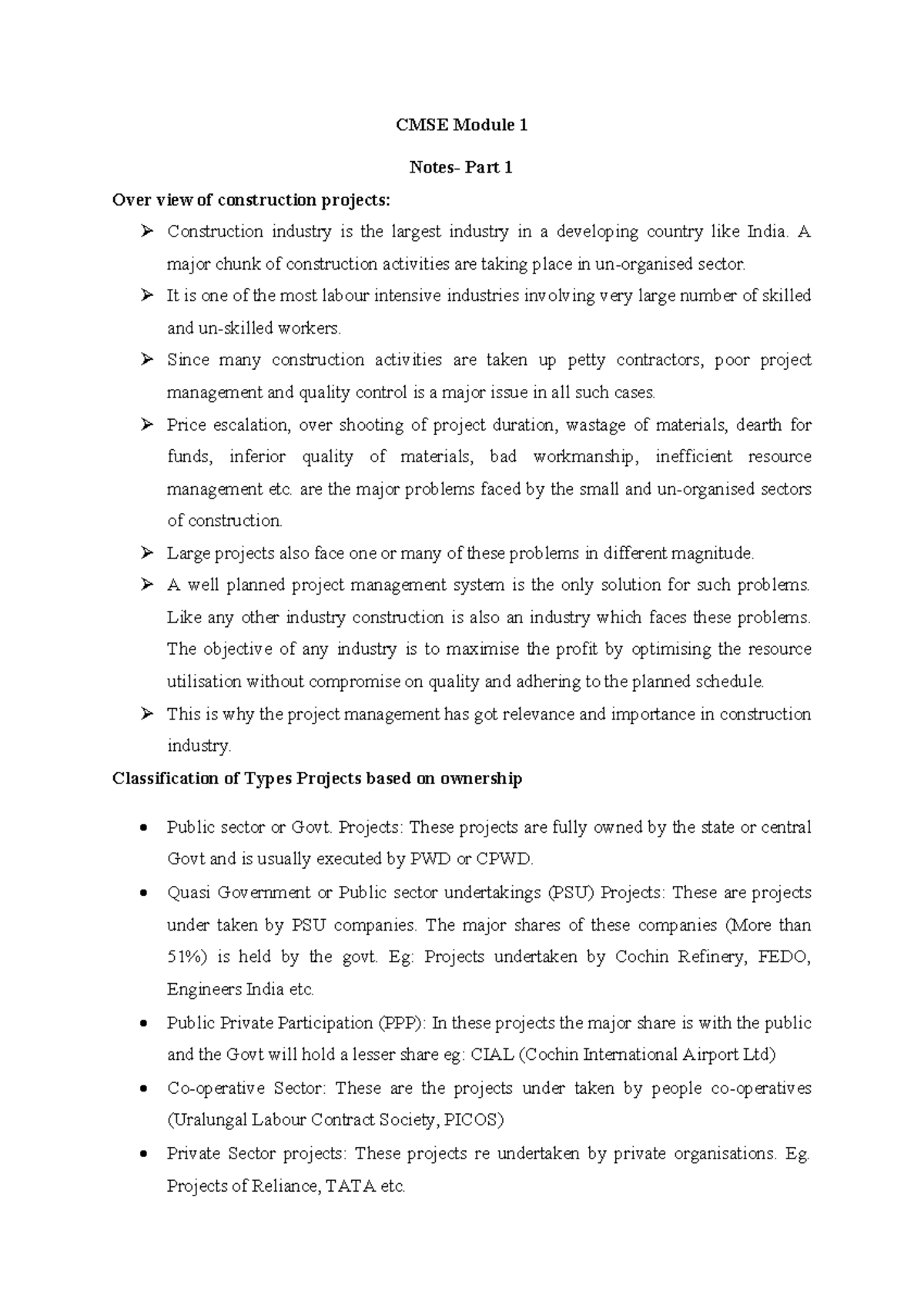 CMSE MOD 1 - About construction techniques and safety of workers in ...