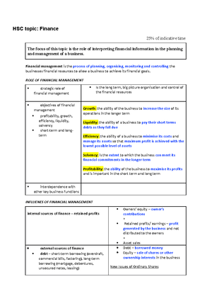 Fiancial statements - breakdown - FINANCIAL STATEMENTS – BREAKDOWN Cash ...