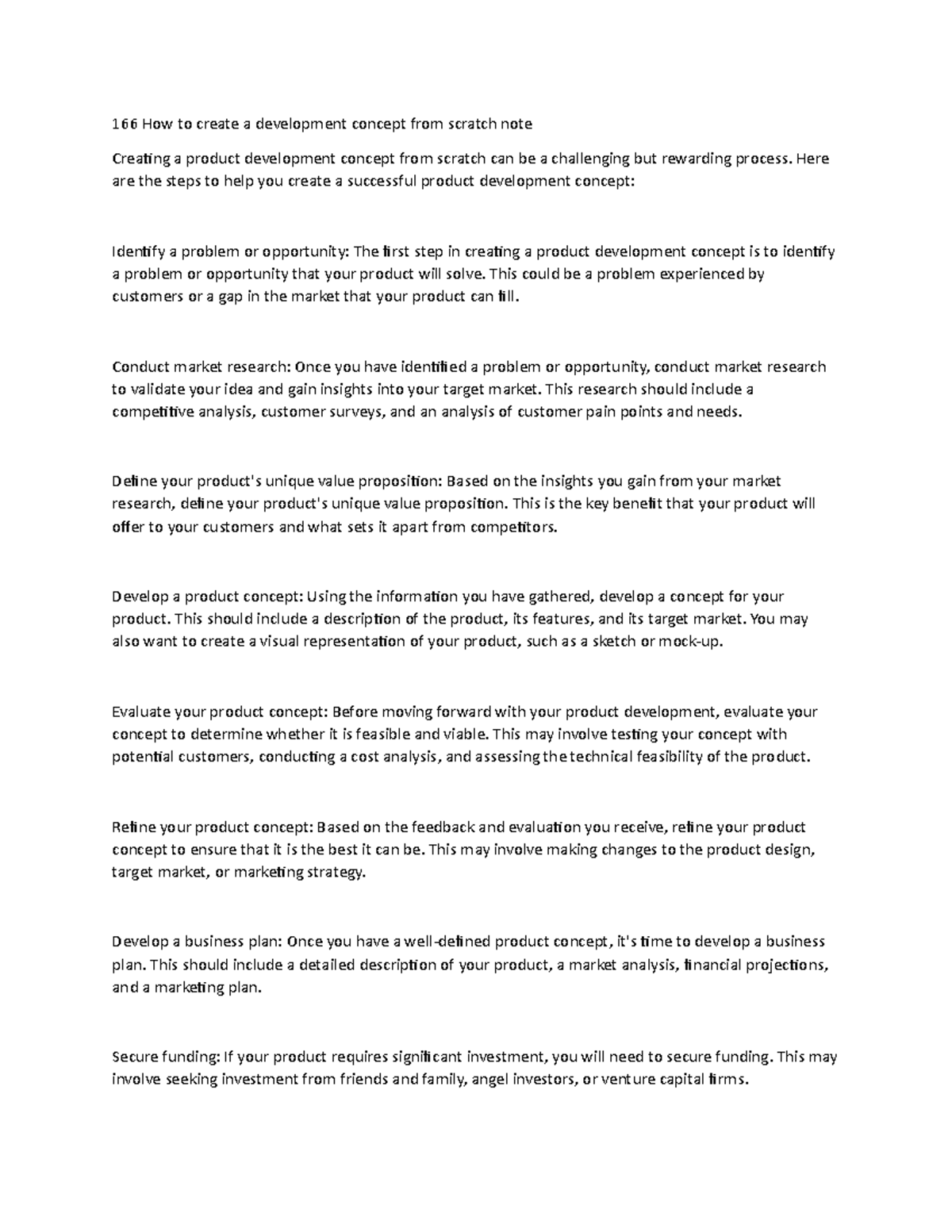 166 How to create a development concept from scratch note - Here are ...