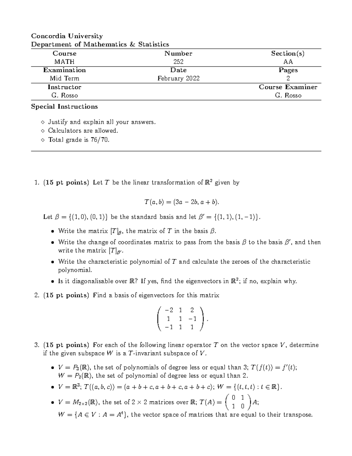 Midterm 252 2022 sol - Concordia University Department of Mathematics ...