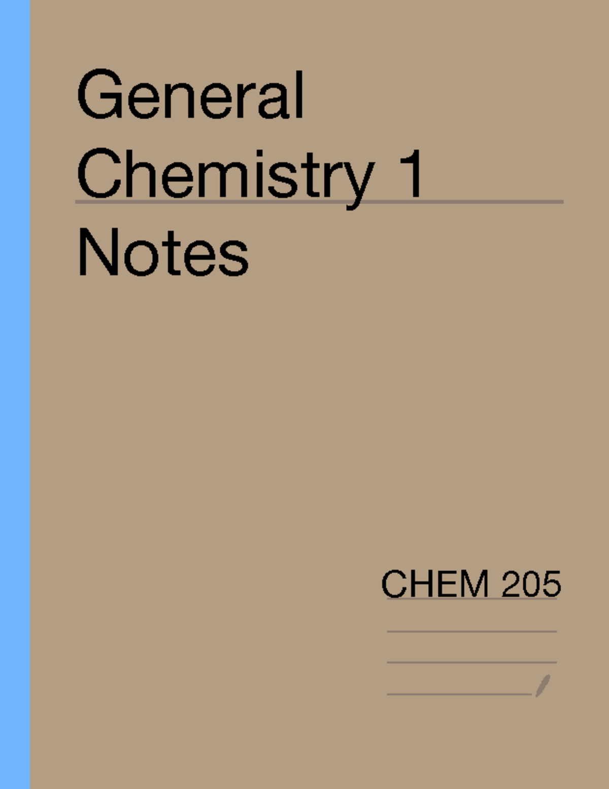 Chem 205 general chemistry 1 notes - General Chemistry 1 Notes CHEM 205 ...
