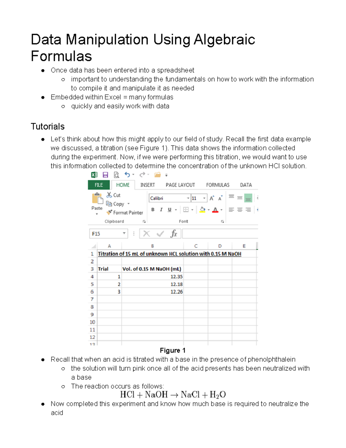 Data Entry and Analysis Pt. 1.3 - Data Manipulation Using Algebraic ...