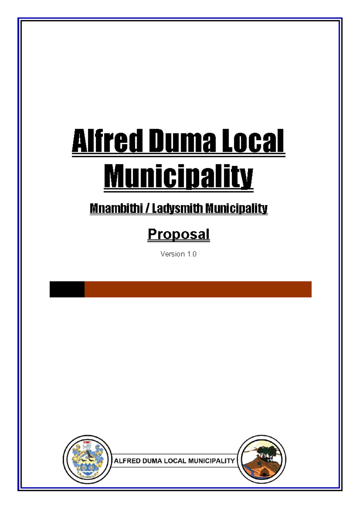 Alfred Duma Holistic Advertising Proposal - Alfred Duma Local ...