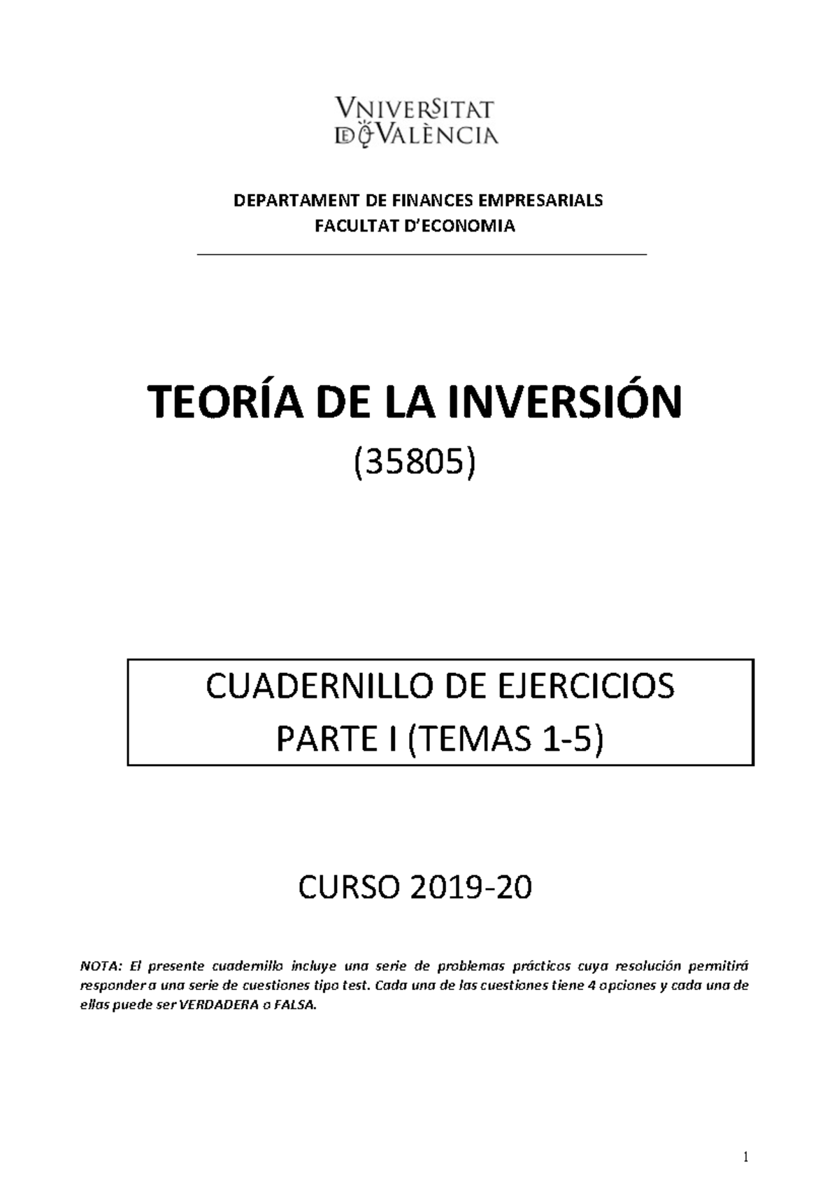 19-20 Cuadernillo ejercicios (Temas 1-5) - Warning: TT: undefined function: 32 DEPARTAMENT DE ...
