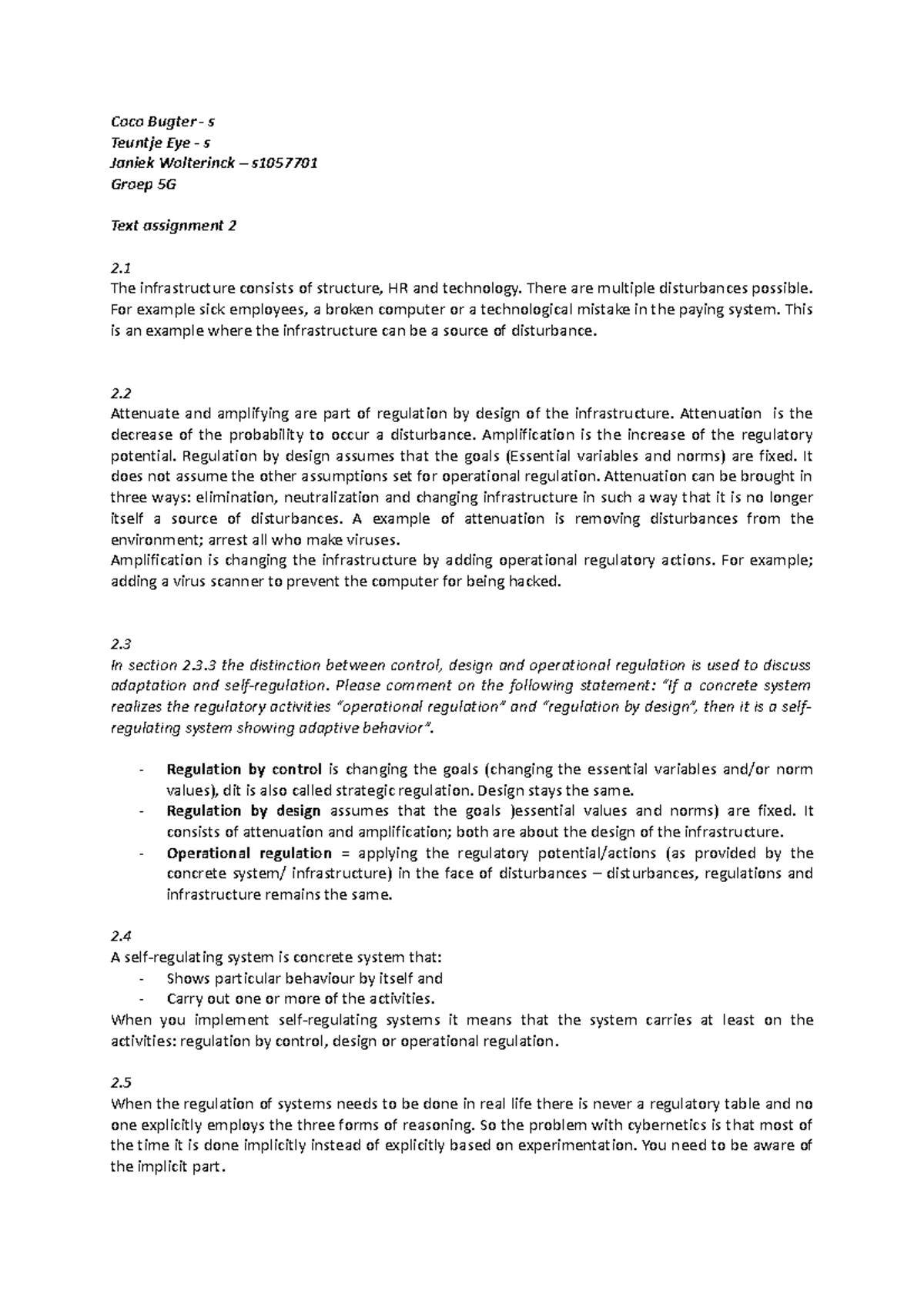 Text and case assignment 2 2022 - Coco Bugter - s Teuntje Eye - s Janiek Wolterinck – s Groep 5G ...