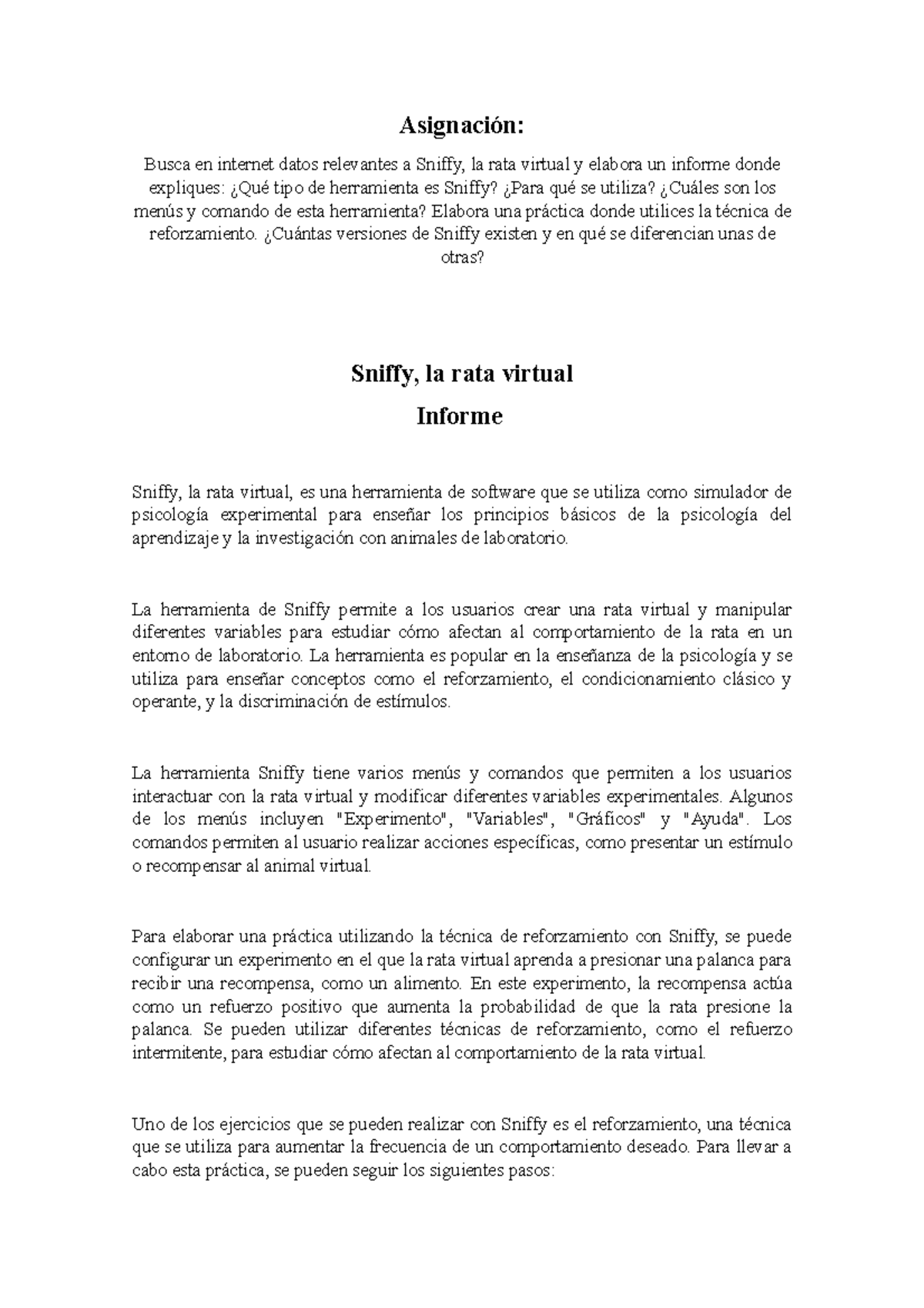 Sniffy, la rata virtual - ¿Cuántas versiones de Sniffy existen y en qué ...