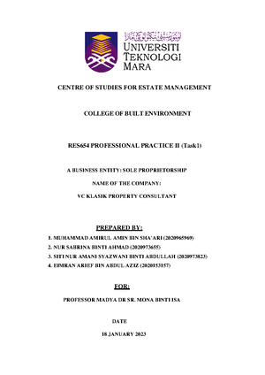 2022 - past year 654 - PROFESSIONAL PRACTICE II - UiTM - Studocu