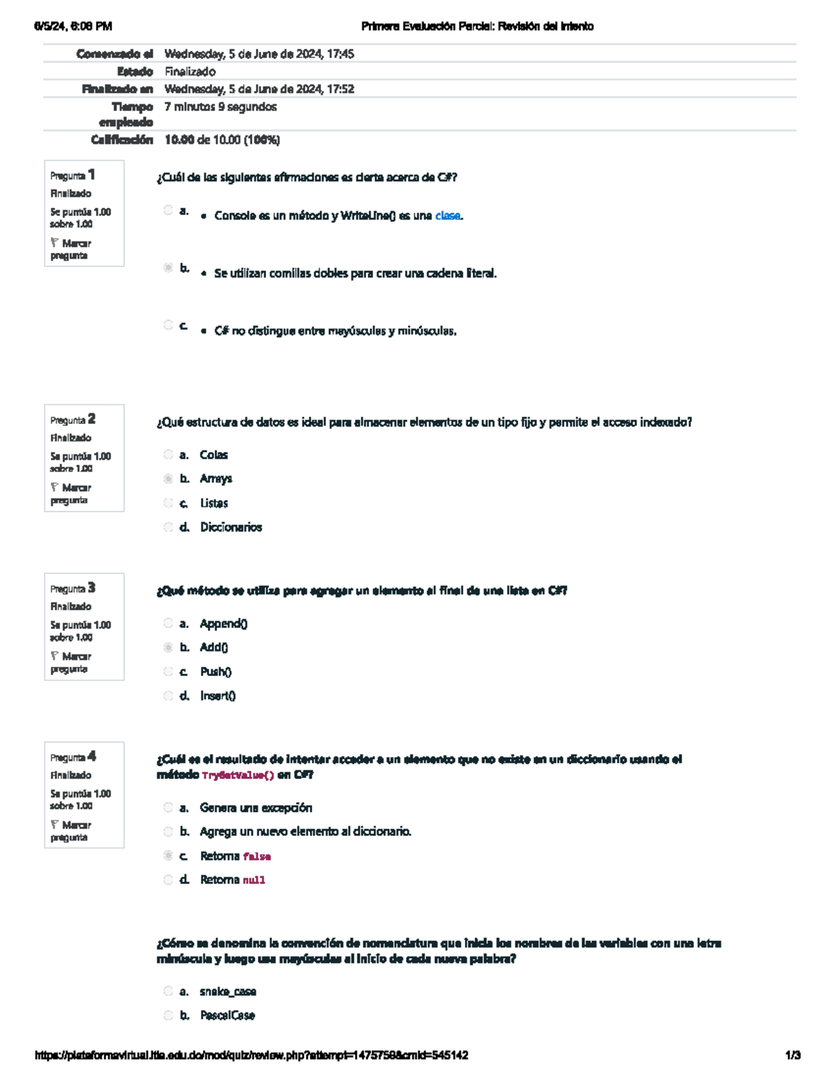 Programacion - examen primer parcial - Programación 1 - Studocu