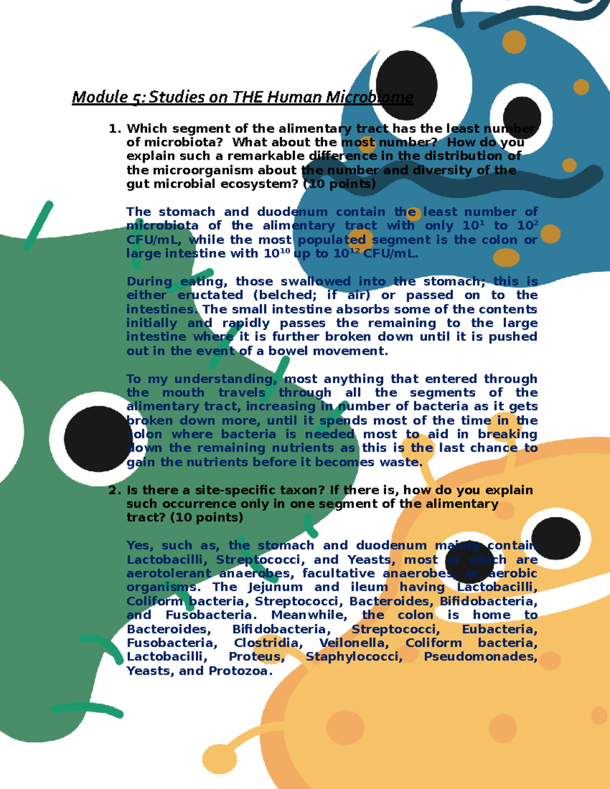 M5: The Human Microbiome - Module 5: Studies on THE Human Microbiome ...